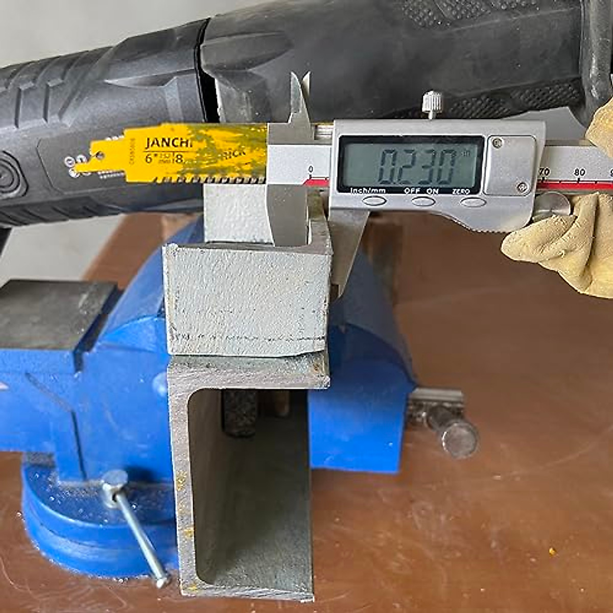 6-inch 8T Carbide Reciprocating Saw Blade, Heavy Duty for Cutting Thick Metal, High-Alloy Construction Steels, Cast Iron, Alloy Steel, Stainless Steels, Rebar and Car Beams, 3-Pack