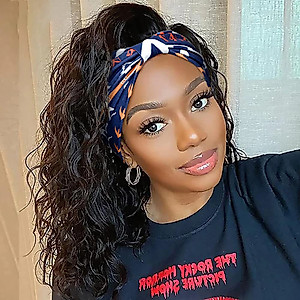 Huachi Wide Headbands for Women Boho Workout Head Bands for Women’s Hair African Knotted Non Slip Headwrap Turban Sport Yoga Girls Bandeau Hair Accessories (Pack of 4)