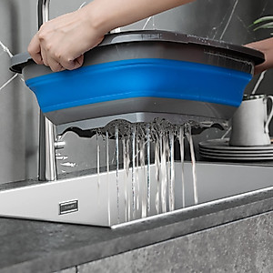 Tiawudi Collapsible Dish Drying Rack with Drainer Board, Foldable Dish Drainer, Portable Dinnerware Organizer for Kitchen & Camper, Space Saving Storage Dish Rack