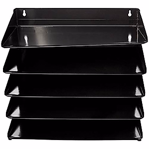 Amazon Basics 5 Tier Metal Office Document Organizer Tray, 15" x 9" x 13"