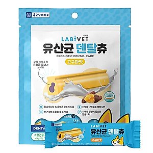 Labivet Probiotic Dental Chews for Small Dogs Sweet Potato Flavor (9g x 11 Pieces) (11 Pieces, Sweet Potato)