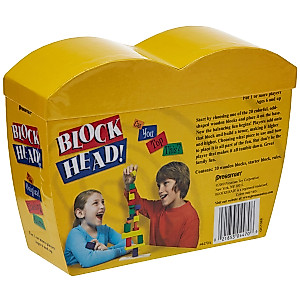 Pressman Blockhead! - The Original Stacking Game Yellow, 5"