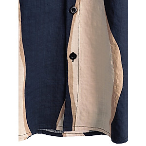 VATPAVE Mens Casual Hawaiian Floral Shirts Short Sleeve Button Down Tropical Shirts Beach Summer Shirts XX-Large Navy Beige