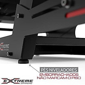 Extreme Simracing Racing Simulator Cockpit With All Accessories (Black/Red) - VIRTUAL EXPERIENCE V 3.0 Racing Simulator For Logitech G27, G29, G920, G923, SIMAGIC, Thrustmaster And Fanatec