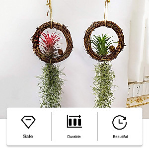 Grapevine Wreath Natural Vine Branch Decorative Wooden Twig Garland for DIY Crafts Home Wedding Holiday Party Decor