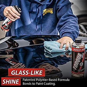 Mirror Shine - Super Gloss Ceramic Wax & Sealant Hybrid Spray by Torque Detail - Showroom Shine w/Professional Detailer Protection - Quickly Applies in Minutes, Each Coat Lasts Months - 16oz Bottle