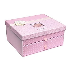 C.R. Gibson Pink Baby Girl Large Keepsake Box, 12.5'' W x 10.25'' H