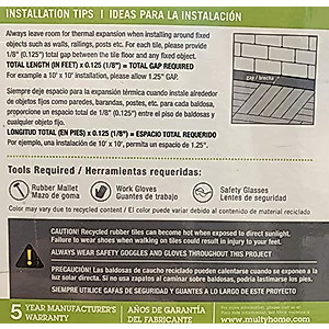 Multy Home Deck Tile 12" x 12" Mosaic, Slate (10 Pack)