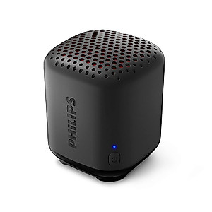 Philips Mini Bluetooth Speaker, Outdoor Wireless Portable Small Speakers for Traveling Pool Beach Shower, Mono Sound IPX7 Waterproof Speaker, 8 Hours Play Time, USB Type C Rechargeable