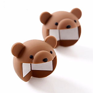 MXY Safety Anti-Collision Edge Corner Guard Protector Soft Silicone Thickening Collision Angle Table Desk Cover Pad Pack of 2 Units Brown Bears