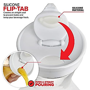 Stock Your Home 50 oz Square Carafes Plastic Juice Carafe with Lids (Set of 4) 50 oz Carafes for Mimosa Bar, Drink Pitcher with Lid, Water Bottle, Milk Container, Clear Beverage Containers for Fridge