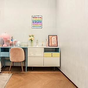 Niekea Berryi Classroom Poster Class Decor in This Classroom Inclusion Safe Space Diversity Inclusion Ally Fun Metal Tin Sign 12x16 inch Retro Crafts Plaque