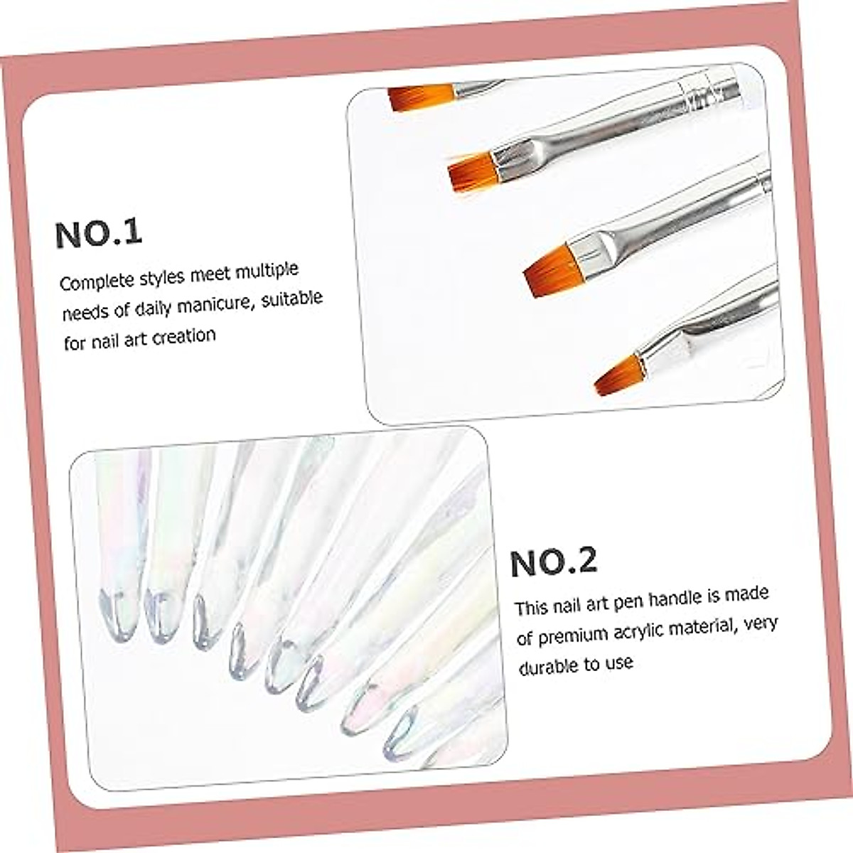FRCOLOR 9Pcs Nail Pen nail liner brush arts & crafts nail gem picker nail dotting pen lipstick pen nail art supplies nail supplies lipstick applicator lip liner tool Japanese-style Acrylic