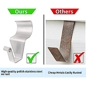 MIUKAA Vinyl Siding Hangers, Heavy Duty Outdoor Light Wreath Pictures Hook for Hanging 4 Pack