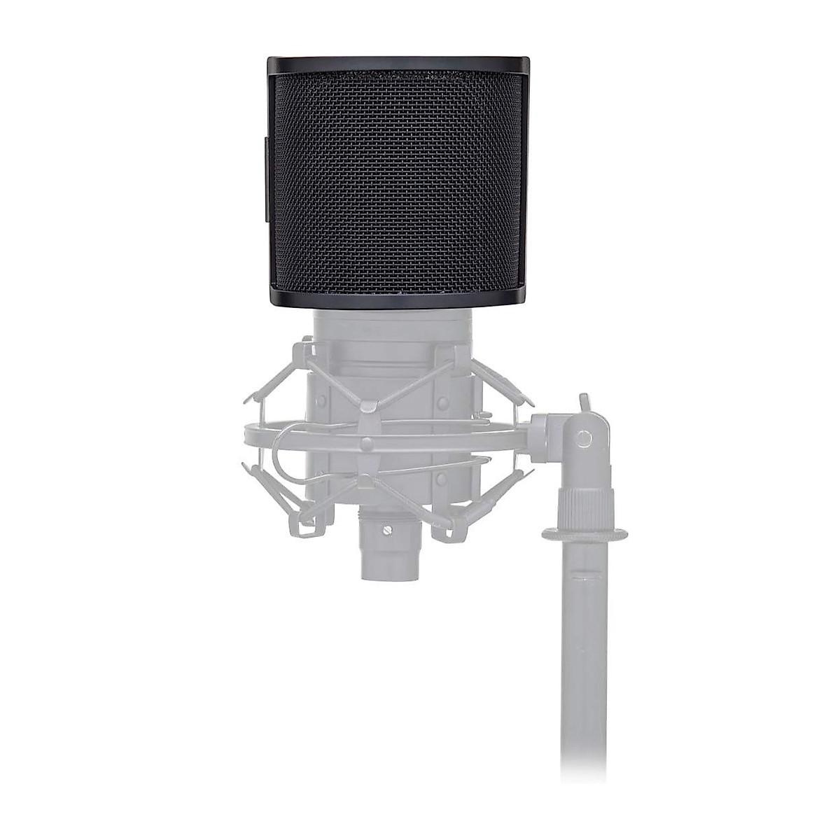 AKG P220 High-Performance Large Diaphragm True Condenser Microphone Bundle with Desktop Boom Scissor Arm Mic Stand and Pop Filter (3 Items)
