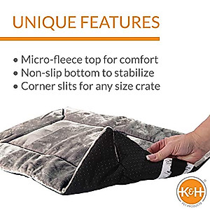 K&H Pet Products Self-Warming Crate Pad Gray X-Large 32 X 48 Inches