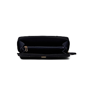 Tommy Hilfiger Antonella II-Zip Around Wallet-Pebble PVC Black One Size