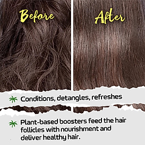 Tropic Isle Living Hair Gro Leave-In Mist 8oz | Jamaican Black Castor Oil with Rose Water, Aloe Vera & Shea Oil Infused | Detangles and Treats Damaged Hair