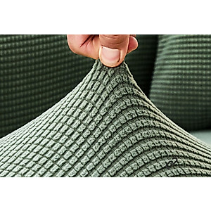 DuANgu Jacquard Sofa Slipcovers L Shape Stylish Sofa Cover Super Stretch Machine Washable Couch Covers Great for Kids & Pets -Blue-4 Seater+4 Seater