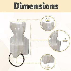 G-B Stanley Cup 40 oz Tumbler Chapstick Keychain Holder - 2 in 1 Holder Fits for Stanley 40 oz Tumbler Cup - White (Stanley Cup Not Included)