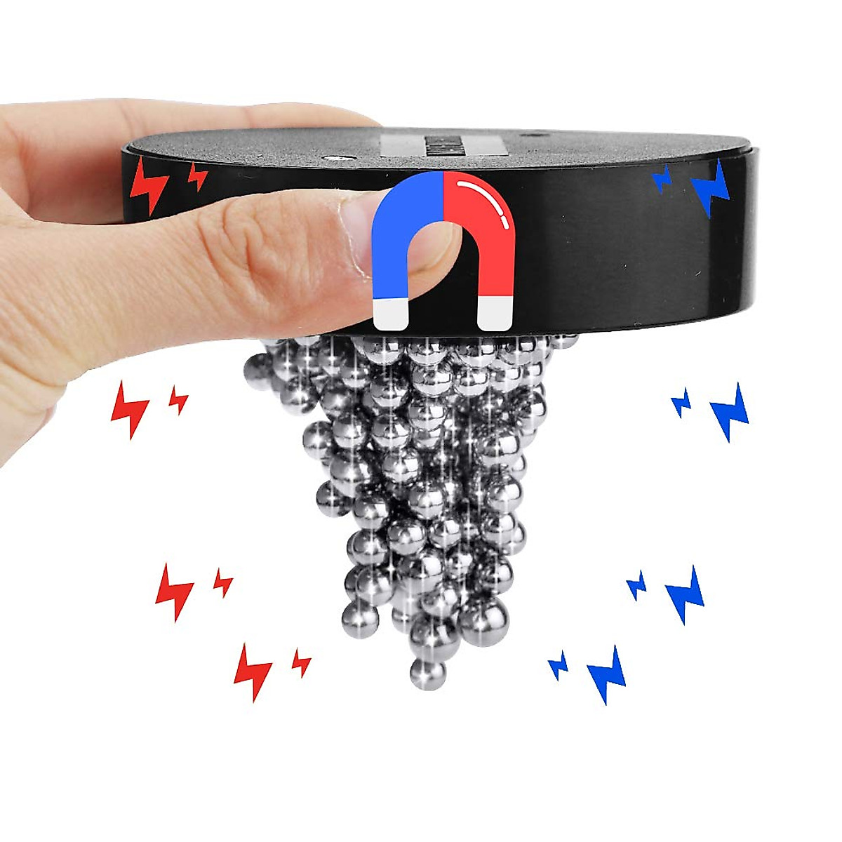 Amersumer 1 Box Stress Relief Magnetic Desk Sculpture Toys, Desk Sculpture Decor Toys, Magnetic Balls Desktop Decor Fidget Toy for Boredom, Intelligence Development