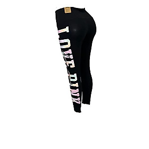 Victoria's Secret Pink Active High Waist Full Length Cotton Legging Black/Multicolor Size X-Small New
