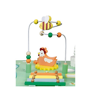 Janod Wooden Pretty Meadow Activity Table - 21.1" Tall - Ages 12 Months+ - J05327