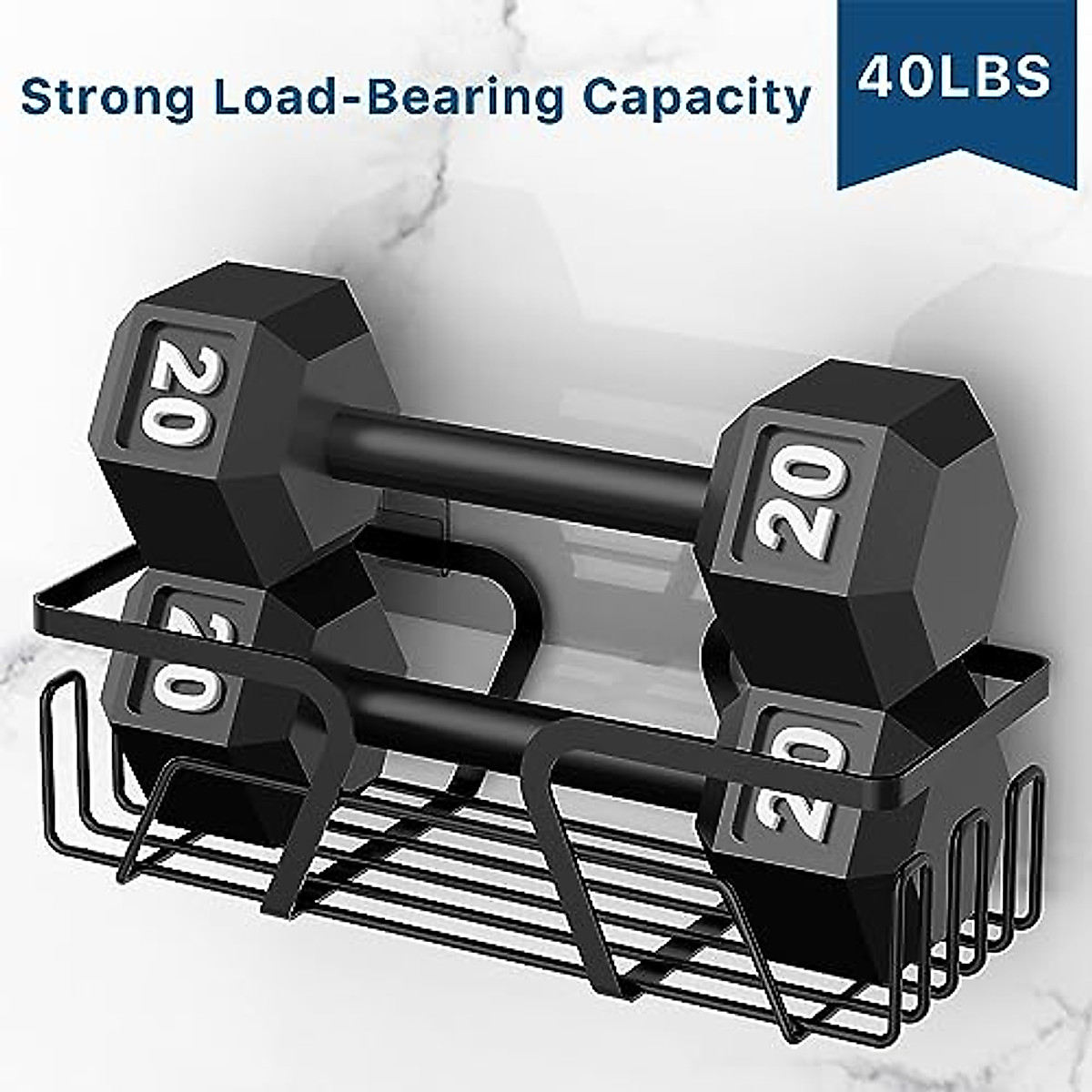 KEGII 3 Pack Large Shower Caddy Shelves Organizer with Soap Holder, Adhesive Shower Rack Storage No Drilling for Inside Shower, Stainless Steel Shampoo Holder for Bathroom, Kitchen, RV