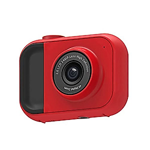 Boddenly Mini Cartoon Children's Camera,Rechargeable Electronic Camera,2 Inch IPS Display,Insertable 32G SD Card (Red, One Size)