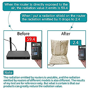 Large WiFi Router Cover, Blocks 90-95% of EMF Waves, Versatile Shielding WiFi Guard, WiFi/Smart Radiation-High Protection Router Cover(L-13.8IN * 15.7IN)