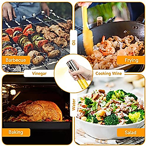 Uktunu Oil Sprayer for Cooking,2 Pack 100ml Glass Olive Oil Sprayer Mister, Olive Oil Spray Bottle, Kitchen Gadgets Accessories for Air Fryer, Canola, Widely Used for Salad Making, Frying, BBQ