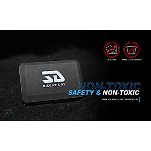 SILENT DRY Renewable Small Safe Dehumidifier Block, Rechargeable Portable Moisture Absorbers for Gun Accessories/Closet/Cabinet/Camerant/Gym Bag, up to 5L, 4 Pieces, Invisible