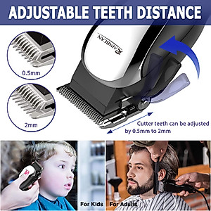 Professional Hair Clippers, Corded Hair Clippers for Men Kids, Strong Motor baber Salon Complete Hair and Beard, Clipping and Trimming Kit