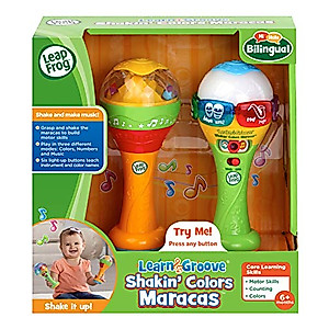 LeapFrog Learn & Groove Shakin' Colors Maracas,Multicolor