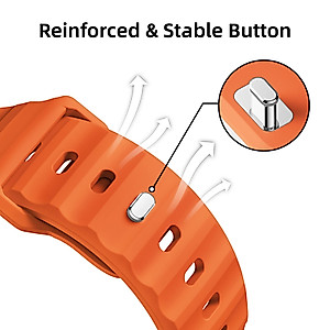 Suitisbest Sport Band for Apple Watch Ultra 2/Apple Watch Ultra Bands 49mm 45mm 44mm 42mm for Men, Soft Breathable Silicone Wristbands Waterproof Strap for iWatch Series Ultra 9 8 7 6 5 4 3 SE