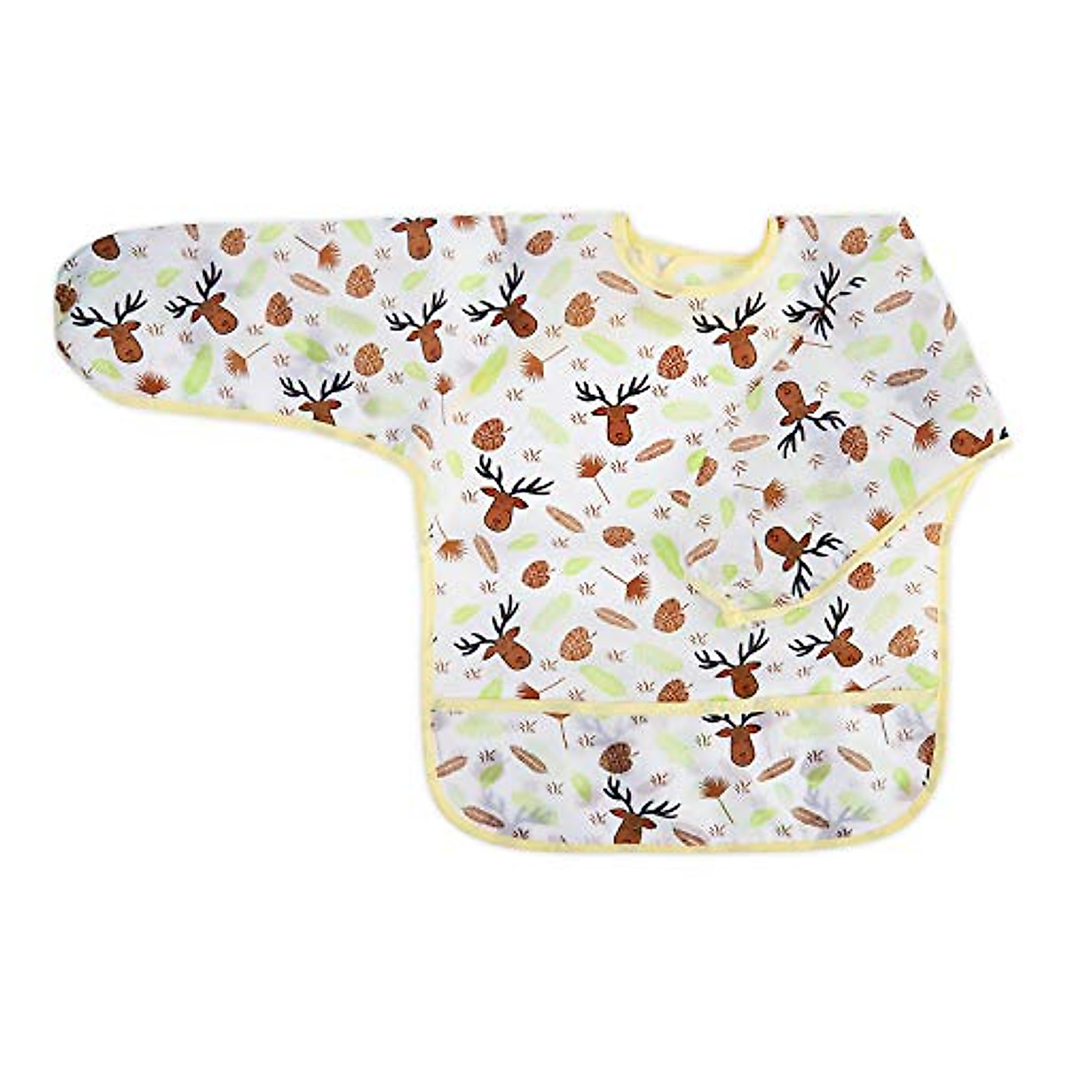 Accmor 3 Pack Long Sleeve Baby Bibs, Waterproof Sleeved Bib, Toddler Soft Bib for 6-24 Months