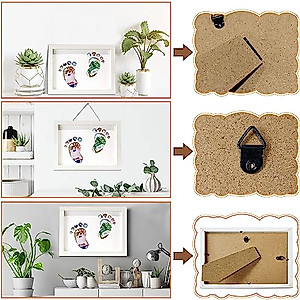 Tarklanda Money Gift Picture Frame,Wooden Money Frame Creative Kids Feet Money Gift Frame,A5 Wood Frame Money Gift Idea for Baby Shower Girls Boys Friends Family Photo Frame 6.7x9.0 inch (feet)