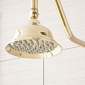Signature Hardware 939624 Dolwick Exposed Shower System with Rain Shower Head, Hand Shower, and Hose - Rough In Included
