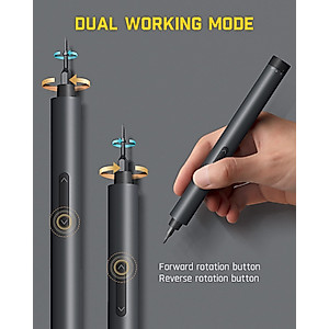 Fanttik E1 Pro 3.7V Mini Electric Screwdriver, Precision Screwdriver Set with 24 Magnetic Bits, Max. 3 N.m, Magnetic Storage, 5/32''Hex, Repair Tool Set for Phone Camera Laptop Watch