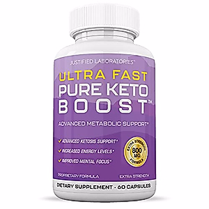 Ultra Fast Pure Keto Boost Pills Advanced BHB Ketogenic Supplement Exogenous Ketones Ketosis for Men Women 60 Capsules 10 Bottles
