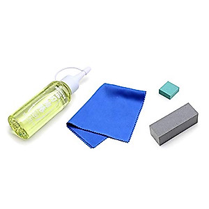 Yoshihiro 100% Pure Tsubaki Japanese Knife Maintenance Oil 3.4 oz & Large Sabitori Rust Erasers Set - Made in Japan