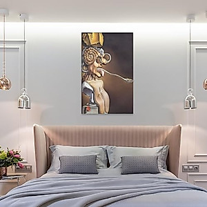 Salvador Dali Painting Art Poster Portrait of Picasso Wall Art Poster Scroll Canvas Painting Picture Living Room Decor Home Framed/Unframed 16x24inch(40x60cm)