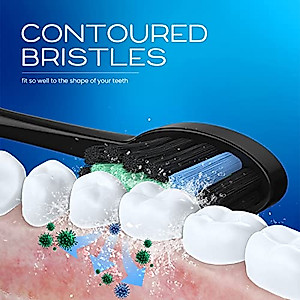 5 Pack Toothbrush Heads for YUNCHI Y7, Electric Toothbrush Replacement Heads Compatible with YUNCHI Y7 Sonic Electric Toothbrush for Adults & Kids, Black