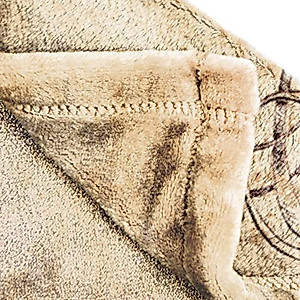 WARNER BROS Harry Potter Marauders Map Throw Blanket - Measures 50 x 70 inches - Fade Resistant Super Soft Fleece Bedding (Official Harry Potter Product)