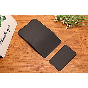 PENTA ANGEL 100 Pcs Mini Paper Blank Gift Notes Cards DIY Craft Small Word Business Message Cards (Black)