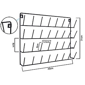 Katai - Sewing Thread Wall Mount Rack Display - 32 Spool Storage Organizer - Complete with 3 Spool Huggers