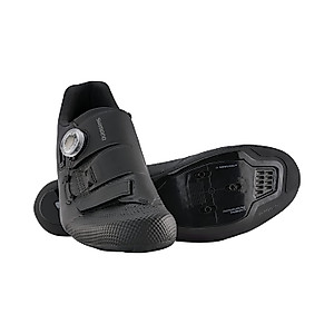 SHIMANO SH-RC502 Lightweight Men's Road Cycling Shoe Packed with Pro Features, Black, 8-8.5