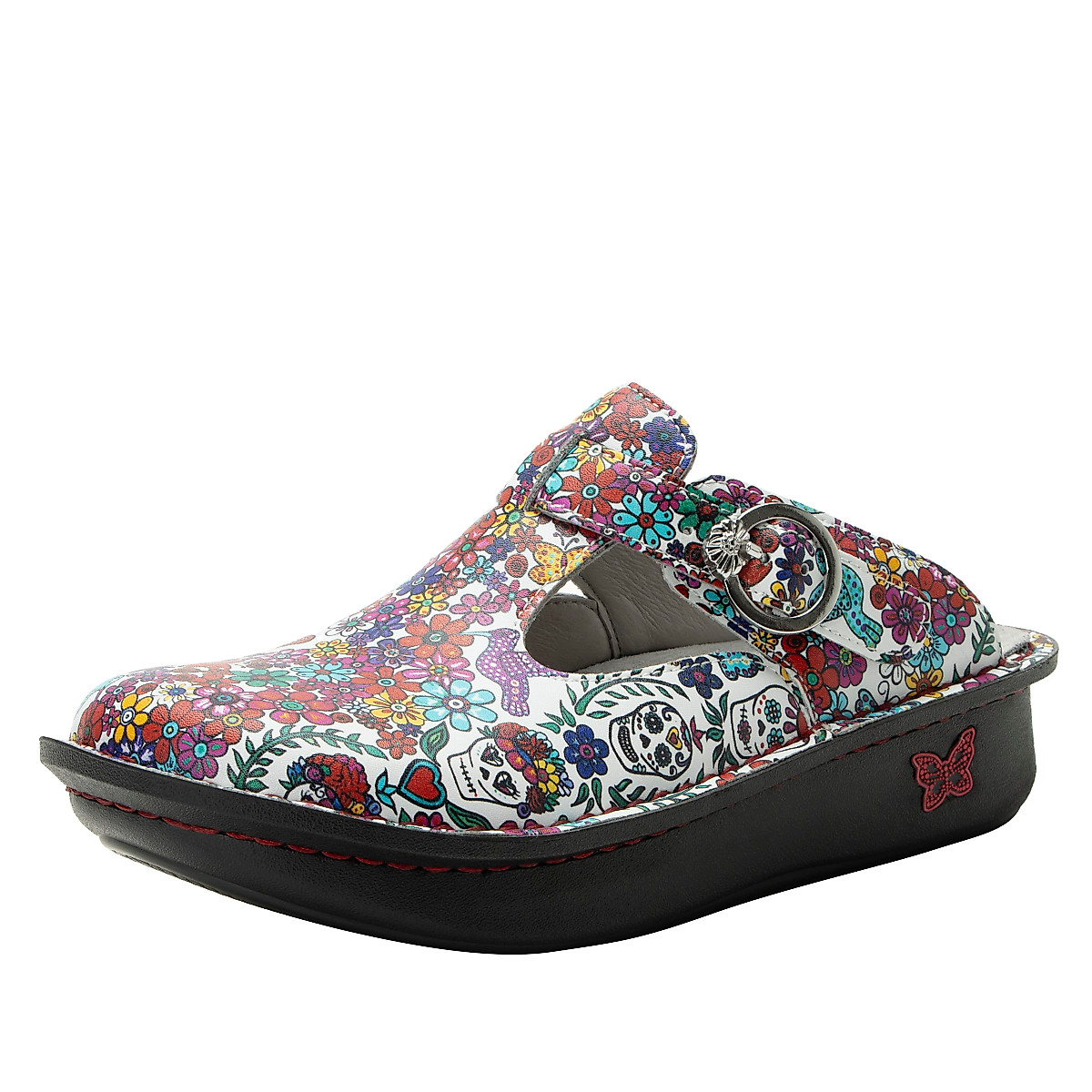 Alegria Women's Classic Ofrenda White Leather Clog 8-8.5 Medium Width US