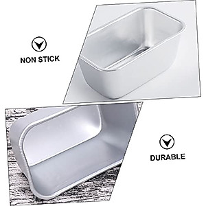 UPKOCH 2pcs Toast Box Bread Pan with Lid Mini Muffin Pans French Toast Nonstick Loaf Pan Pullman Loaf Alloy Steel Loaf Pan Bread Mould Kitchen Baking Mold Cake Baking Pan Mousse Silver
