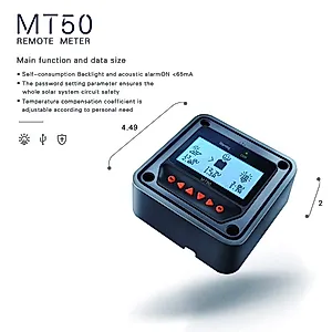 EPEVER 40A MPPT Solar Charge Controller 12V 24V Auto, 40 amp Negative Grounded Solar Charge Controller MPPT Max Input 100V, 520W/1040W for Lead-Acid, Lithium Batteries and Load Timer Setting